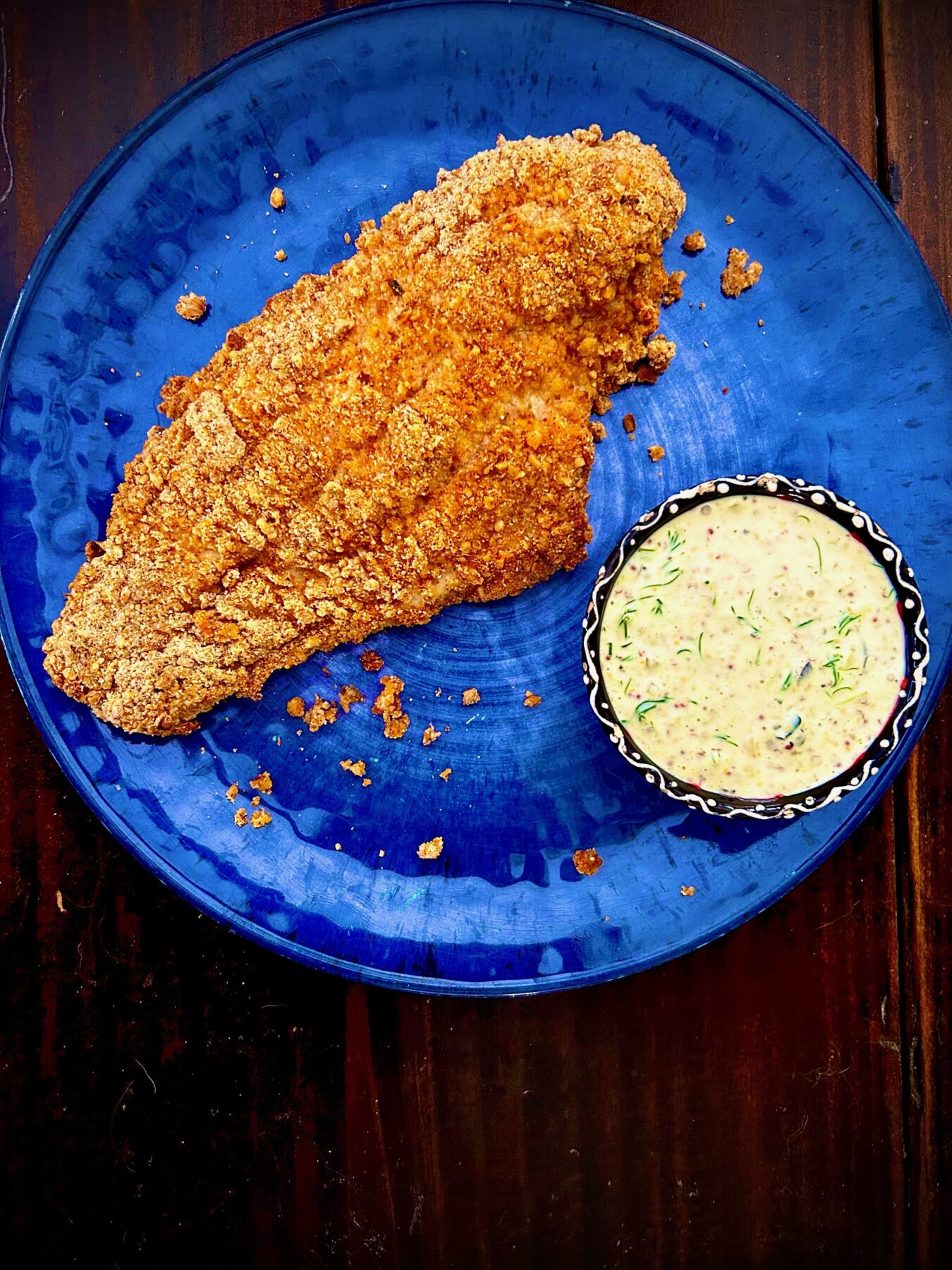 Pecan Crusted Oven "Fried" Catfish with Creole Tartar Sauce - Chews ...